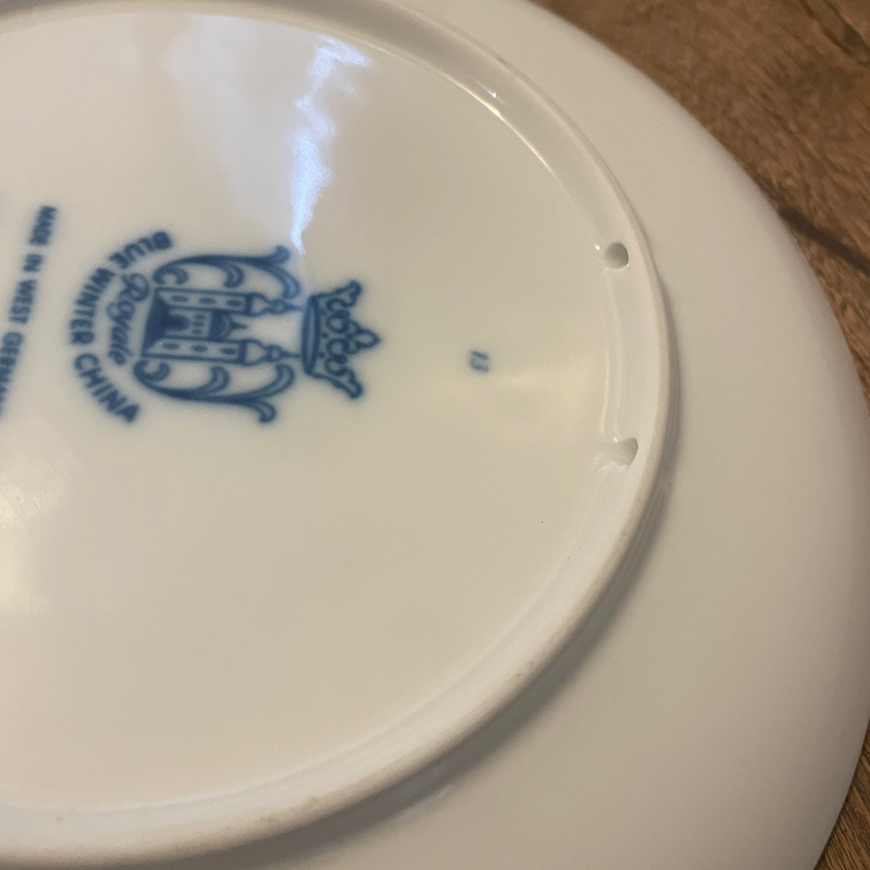 1971 Father's Day Plate Fishing Angler Royale Blue White Collector West ...