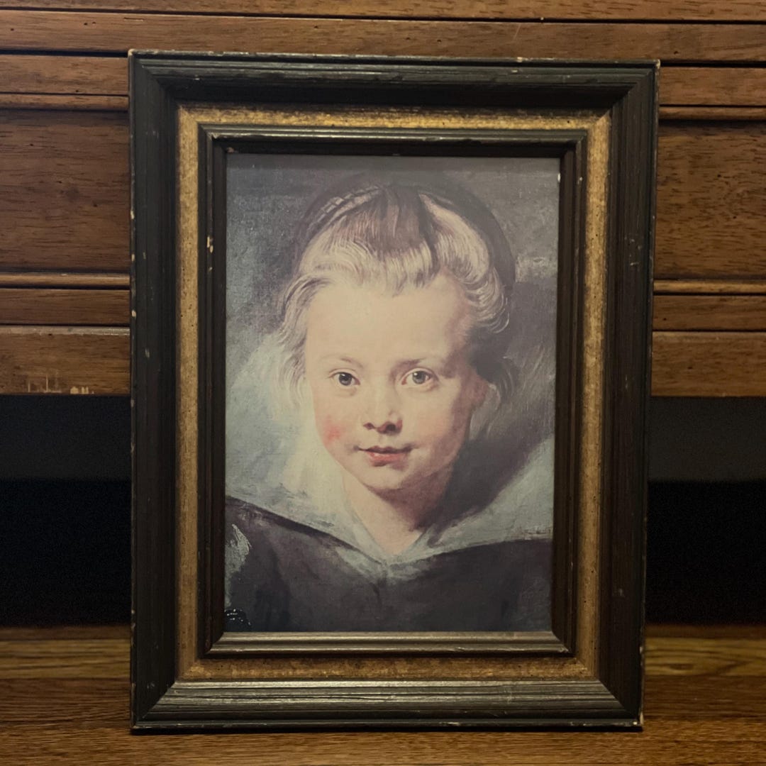 Vintage Peter Paul Rubens Reproduction Child Portrait of Daughter Clara ...