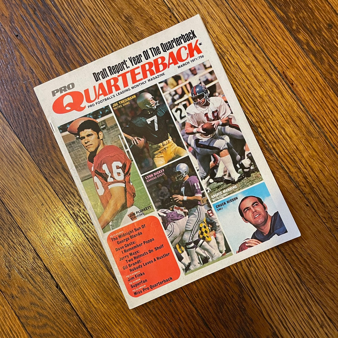 1971 Pro Quarterback March Magazine Plunkett Theismann Dickey - Etsy