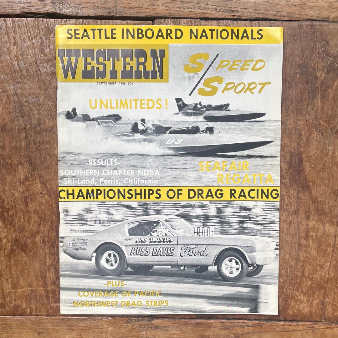 1966 Western Speed Sport Magazine September Drag Racing Seafair Regatta ...
