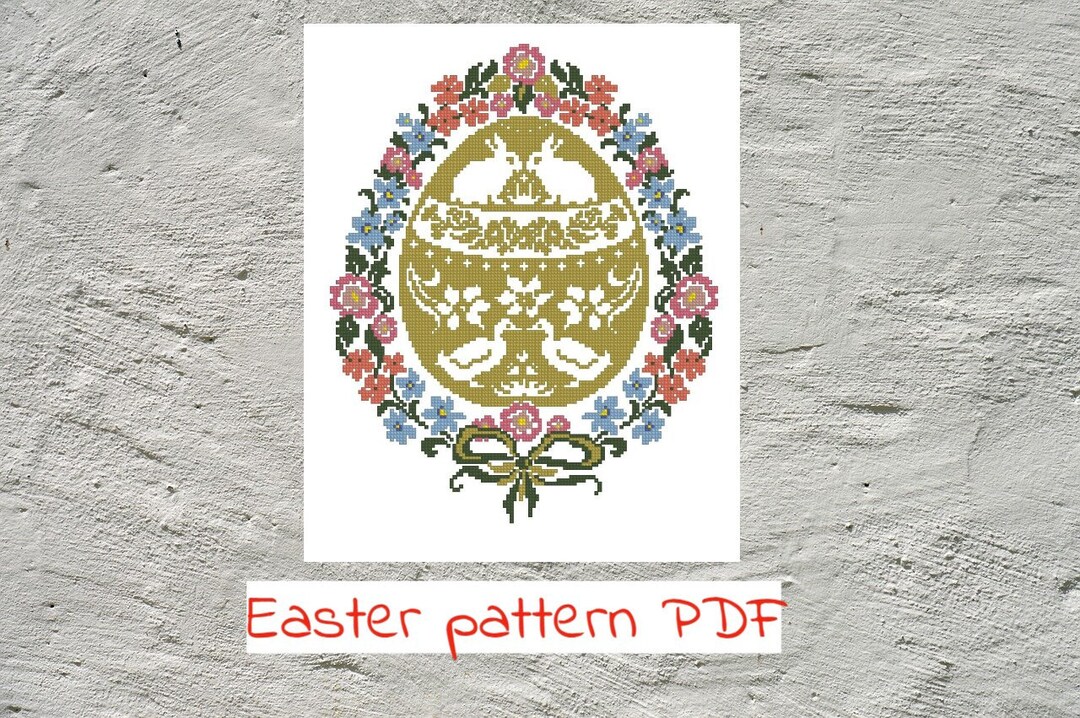 Ukrainian Cross Stitch Pattern PDF Easter Egg \ Spring Egg - Easter ...