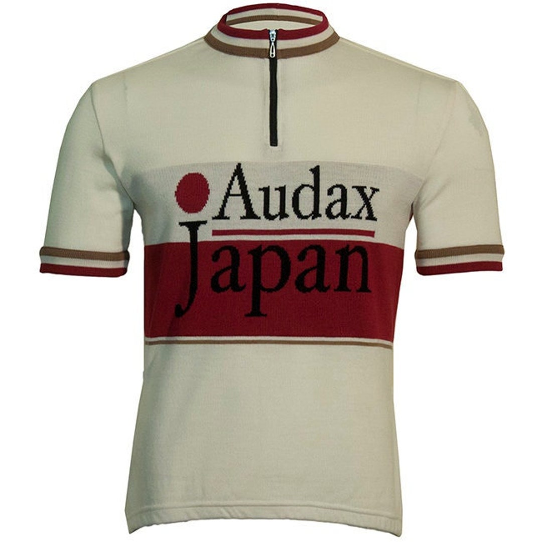 Audax Japan Merino Wool Cycling Jersey - White Short Sleeve Option ...