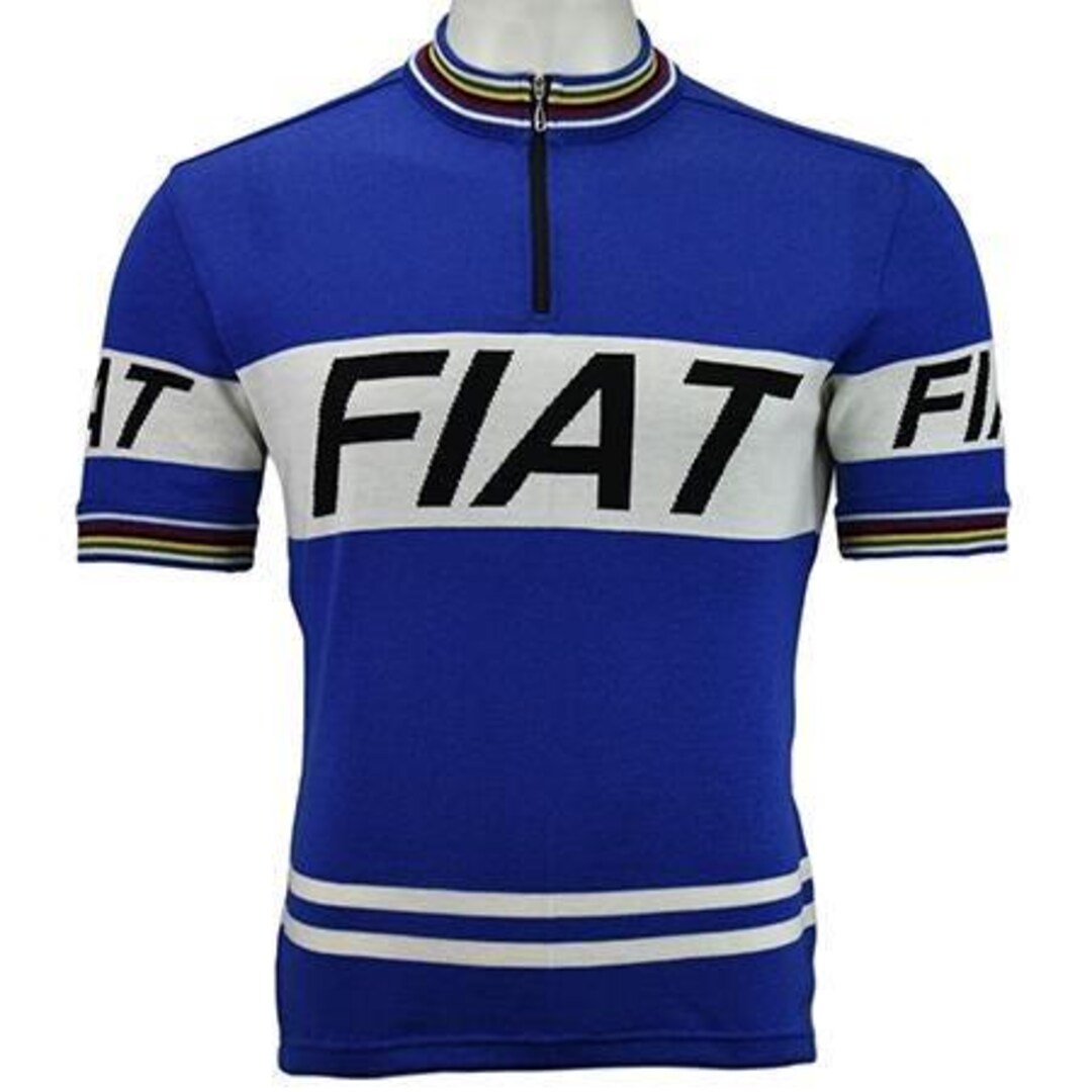 Blue Fiat Merino Wool Cycling Jersey - Etsy