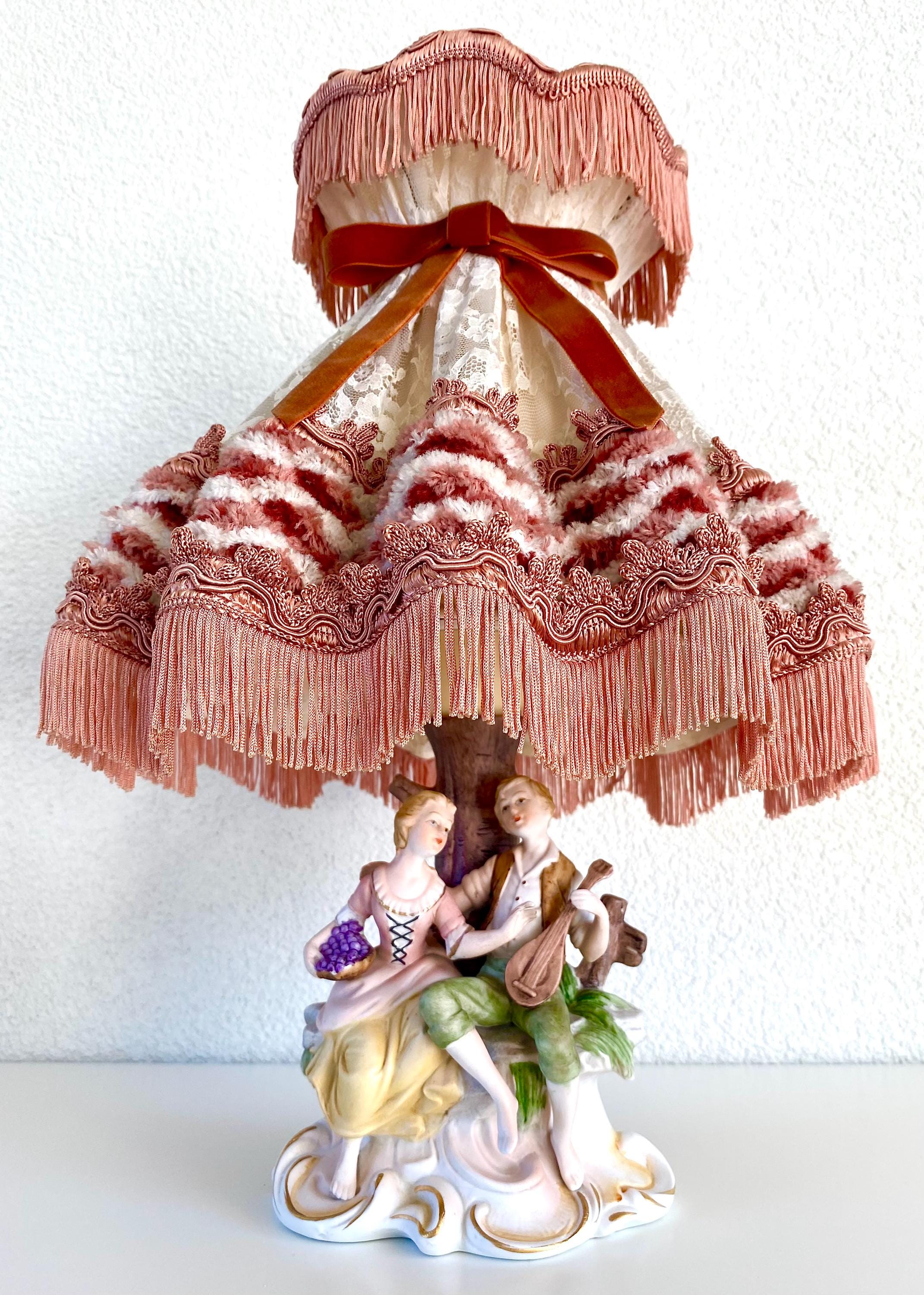Adorable Vintage Italian Porcelain Figurine Table Lamp With Original ...