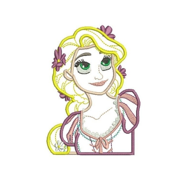 Rapunzel Embroidery Design - Etsy