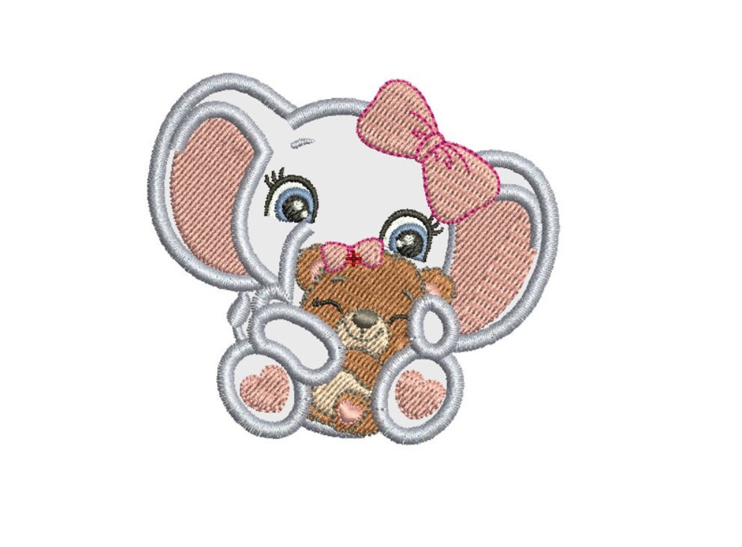 Cute Baby Elephant Embroidery Designs Embroidery Machine Applique ...