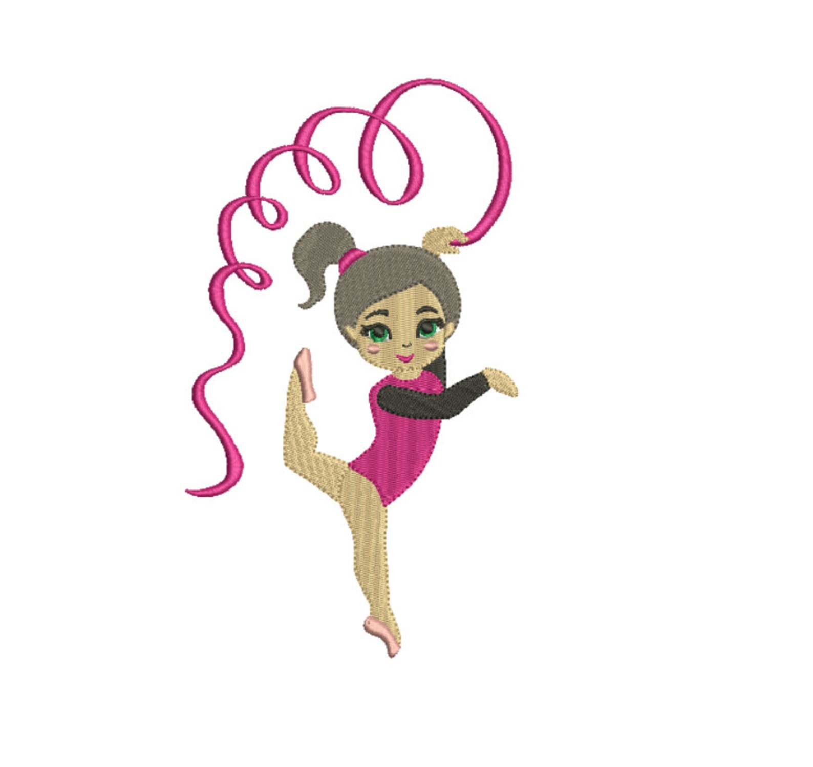 Cute Gymnastic Girl Embroidery Design Embroidery Machine - Etsy