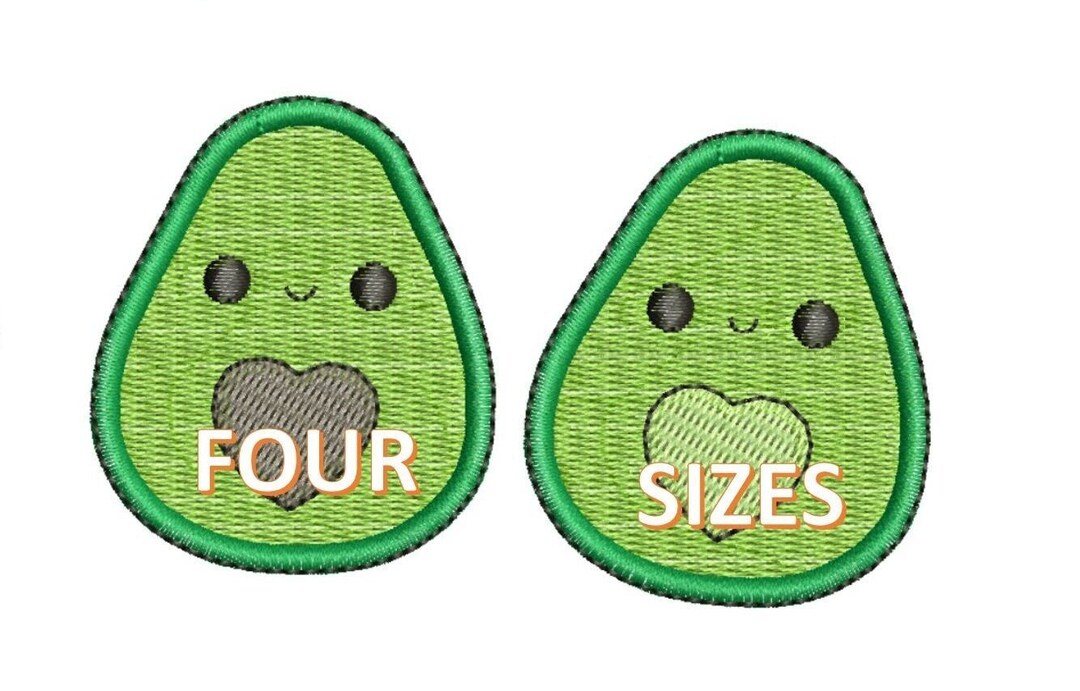 Cute Avocado Couple Embroidery Design Embroidery Machine Instant ...