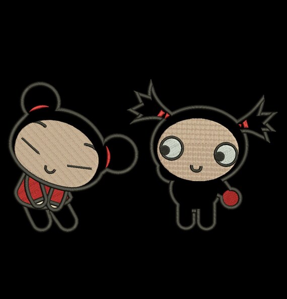Pucca and Garu Applique Embroidery Design Embroidery Machine | Etsy