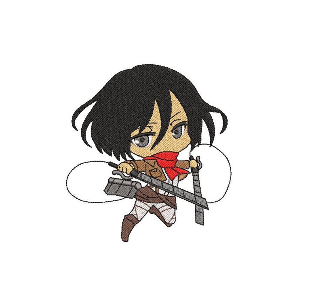 Mikasa Ackerman (shingeki No Kyojin) Embroidery Designs Embroidery ...