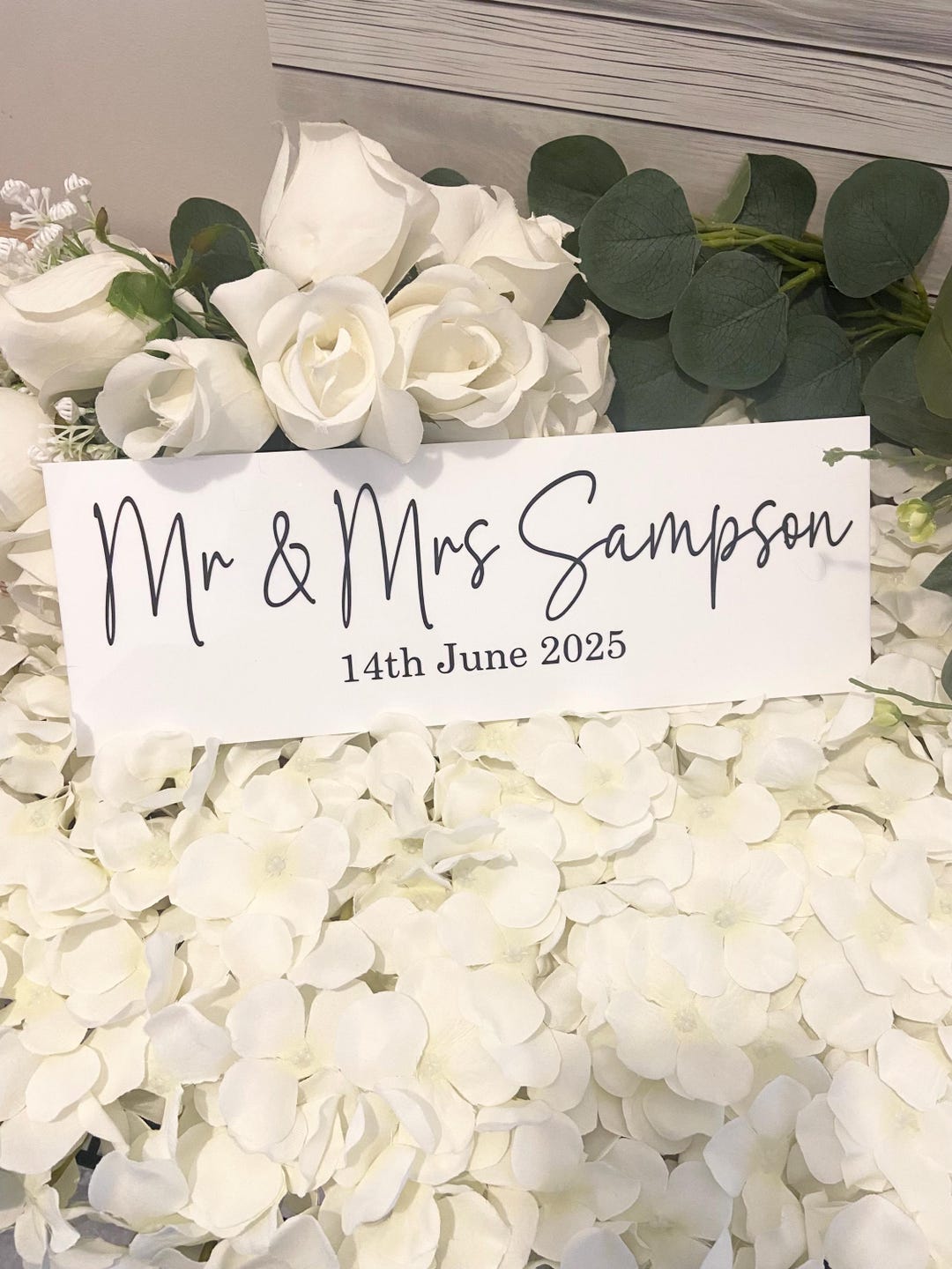 Mr and Mrs Wedding Sign, Wedding Top Table Decor, Bride and Groom ...