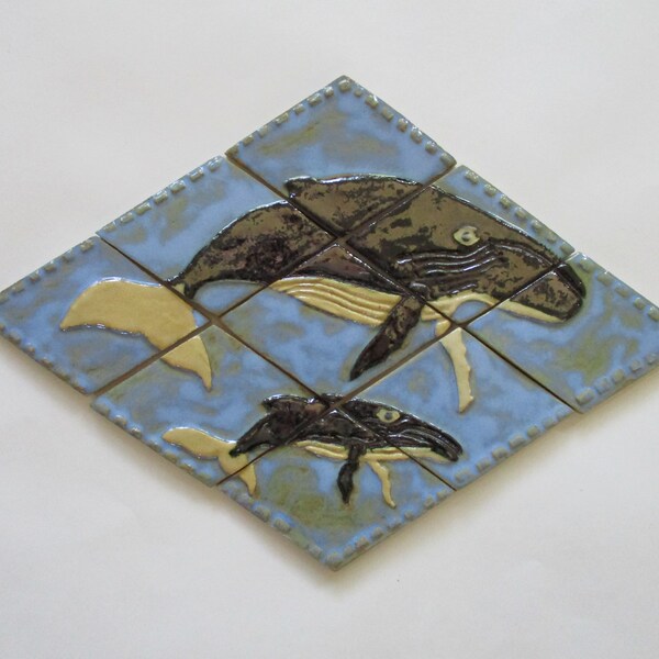 Mosaic Whale - Etsy