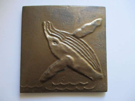 Breaching Whale Decorative Tile | Etsy