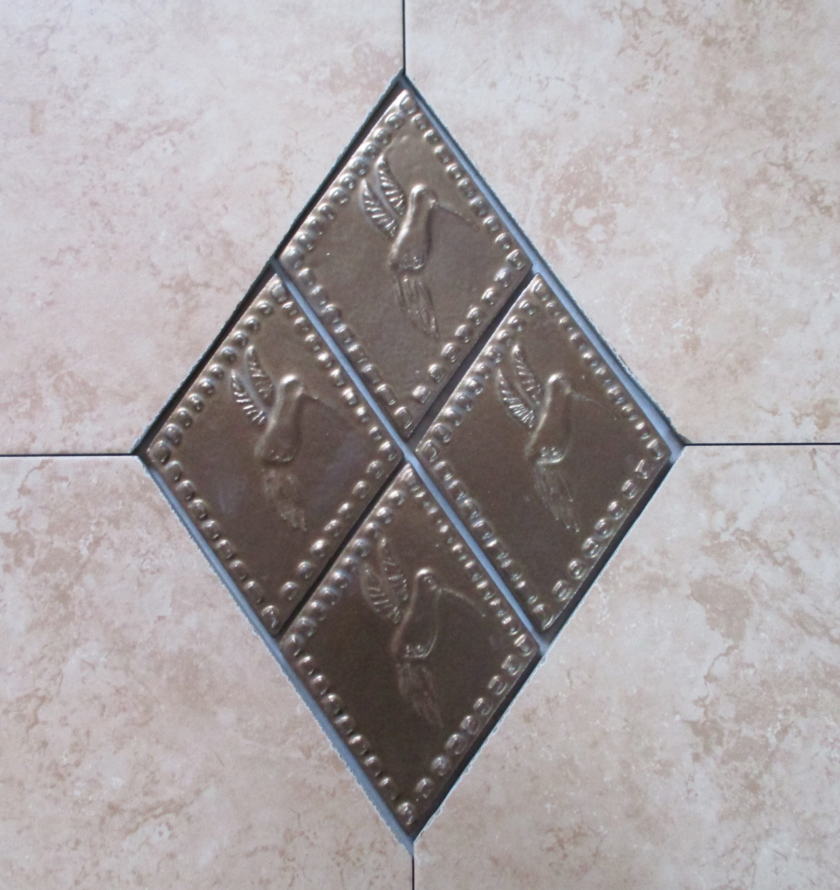 Hummingbird Tile Gold Bronze - Etsy