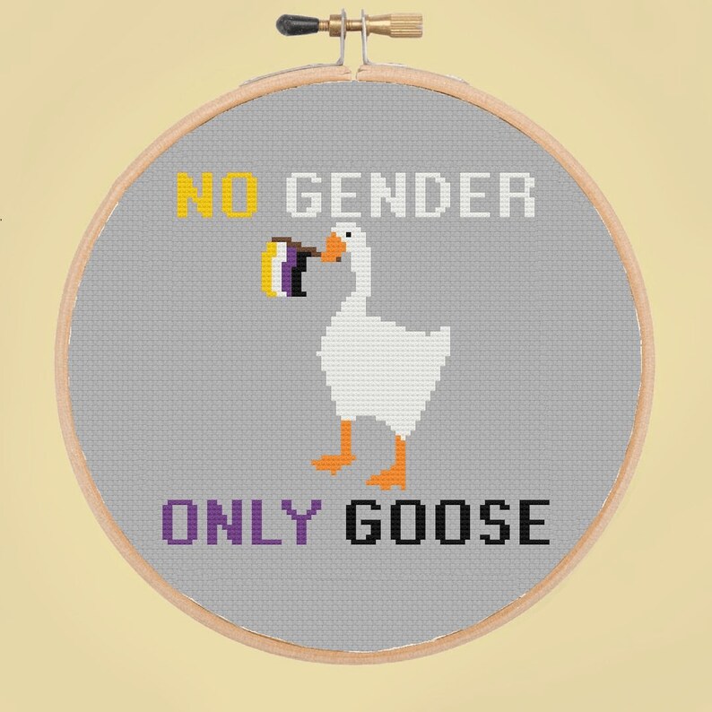 No Gender Only Goose Cross Stitch PDF: Nonbinary & Genderqueer - Etsy