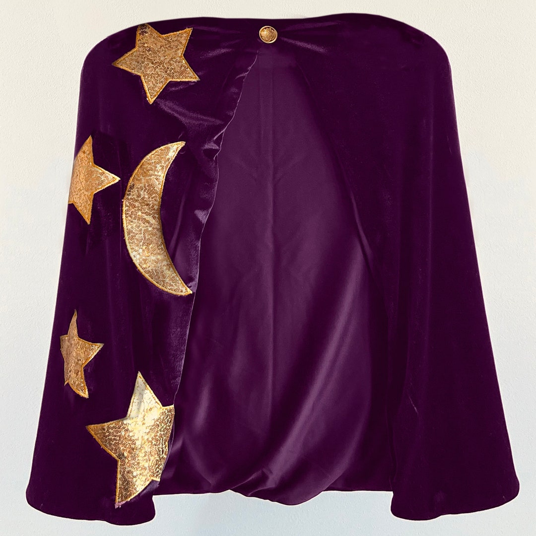 Kids Wizard Magician Magical Cape Cloak for Halloween and Dress up ...