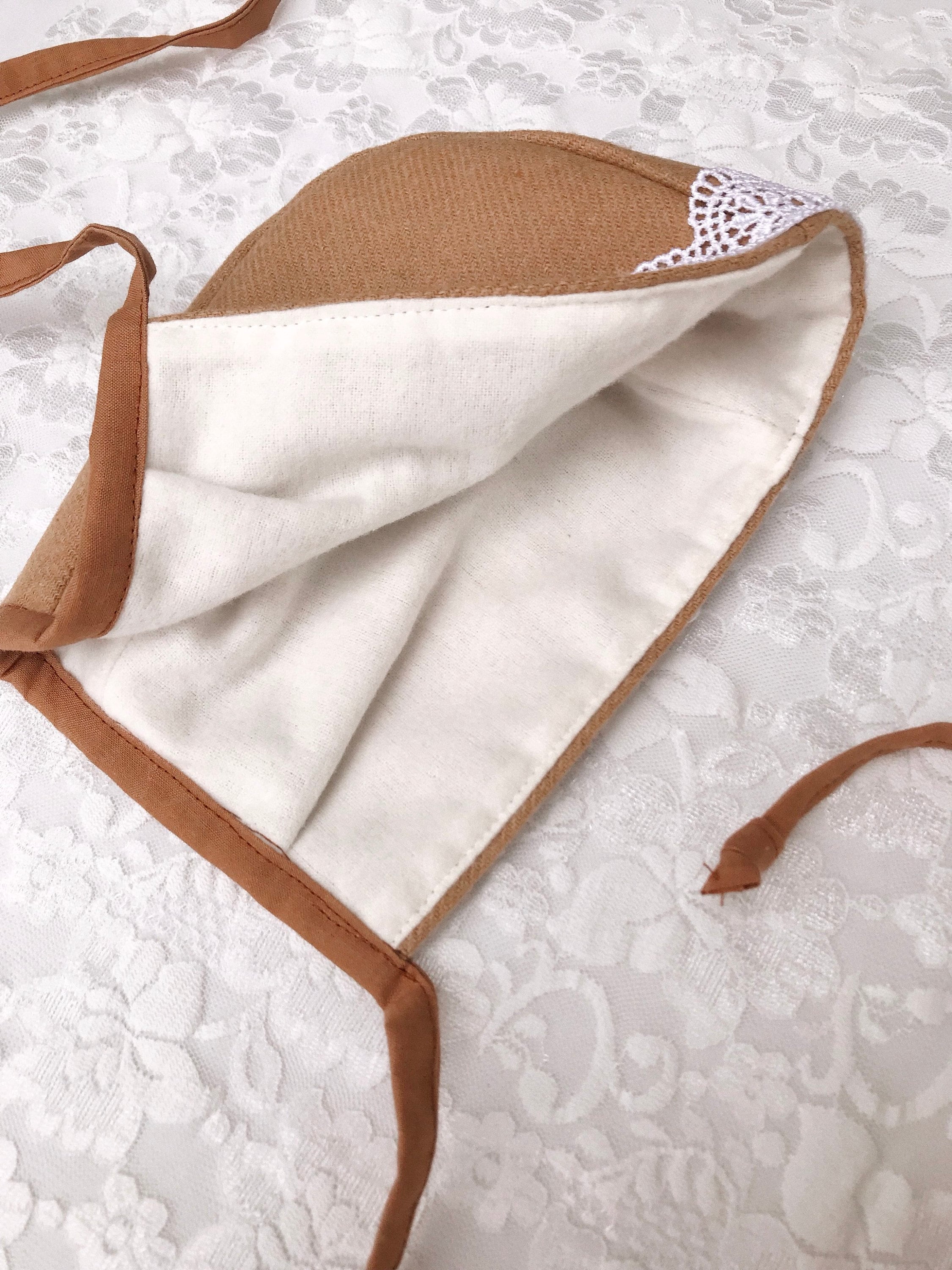 Autumn Brown Bonnet & Light Purple Velvet Bonnet - Etsy