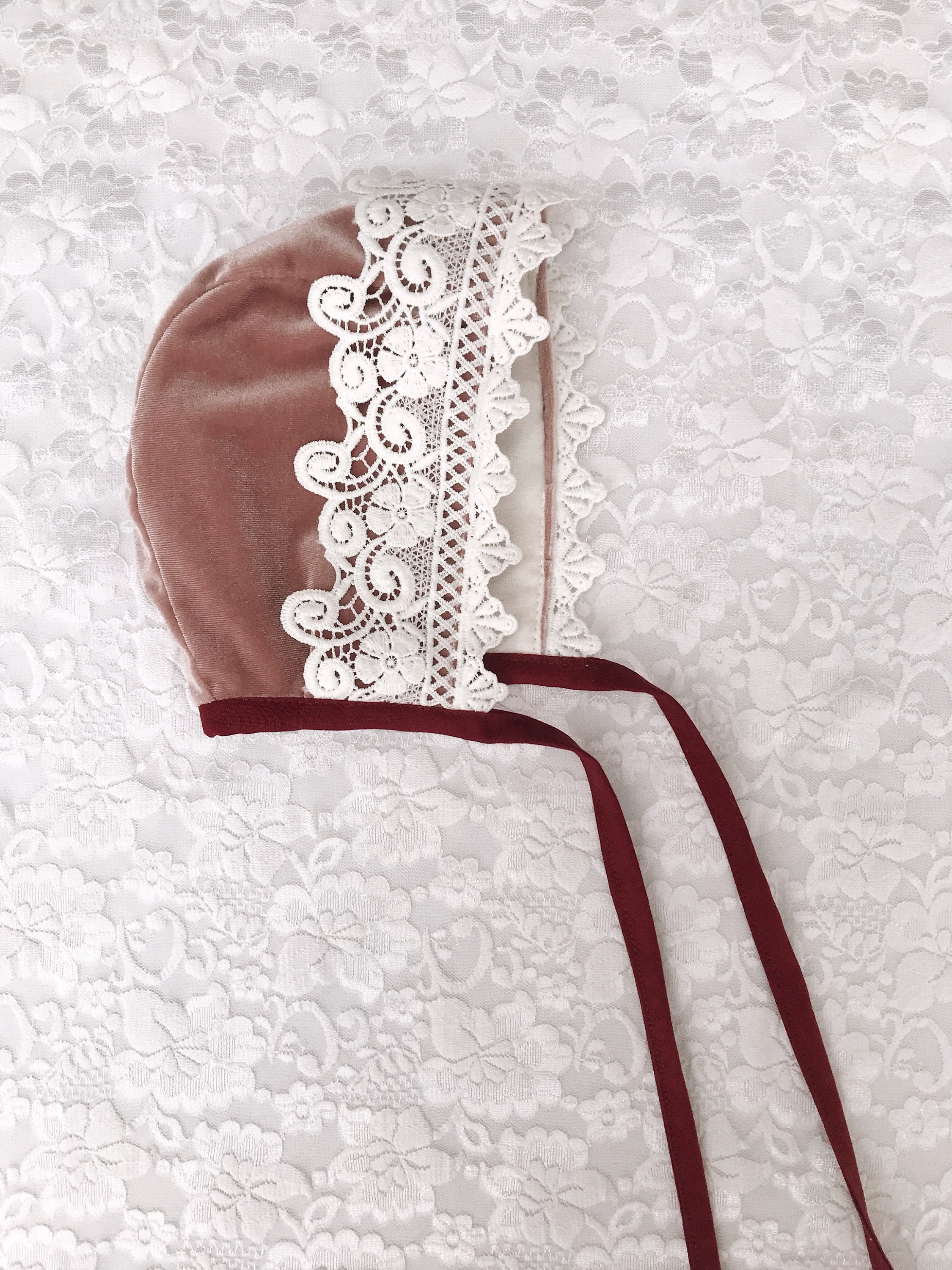 Autumn Brown Bonnet & Light Purple Velvet Bonnet - Etsy