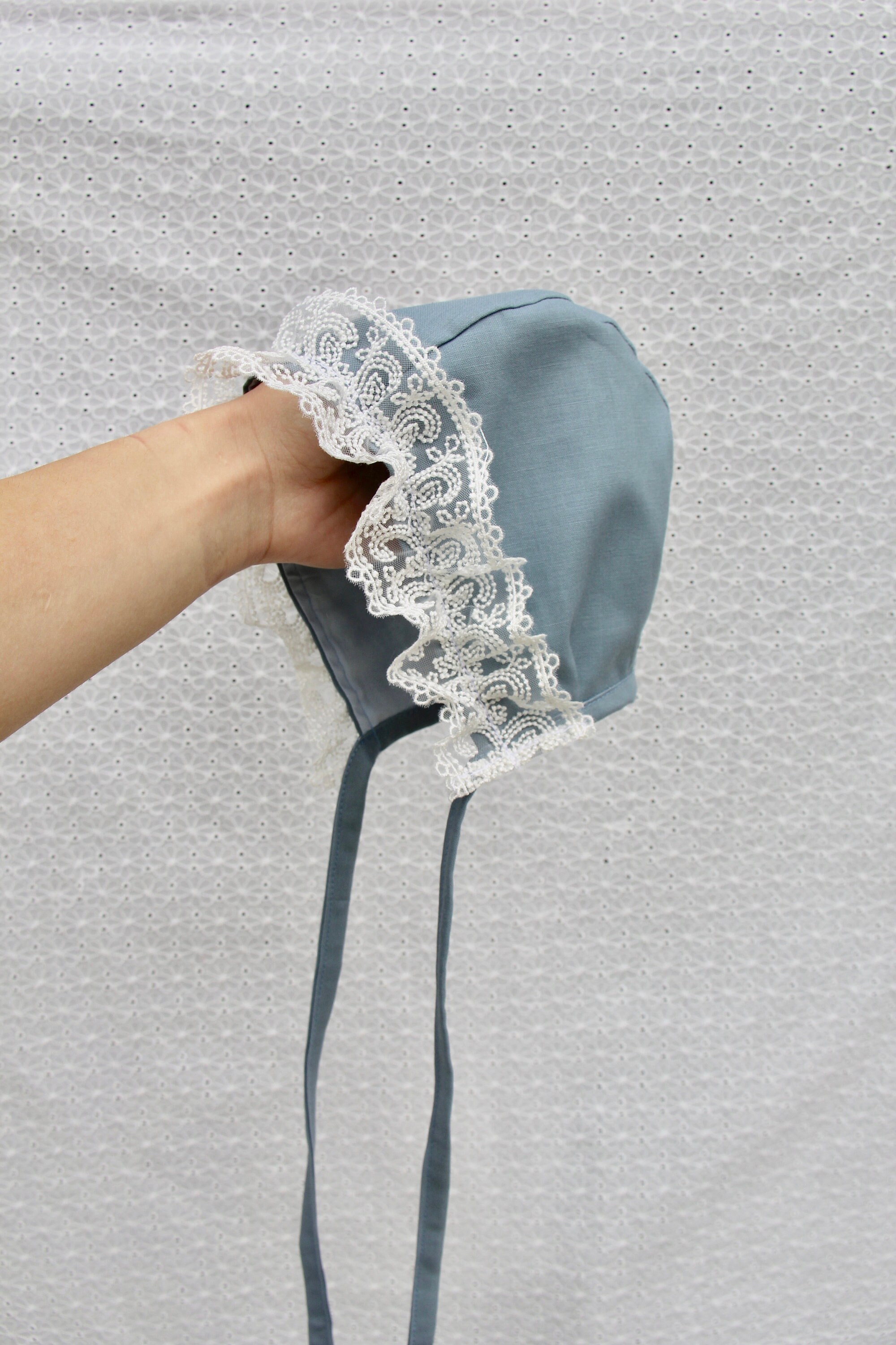 Dusty Blue Dress & Bonnet - Etsy