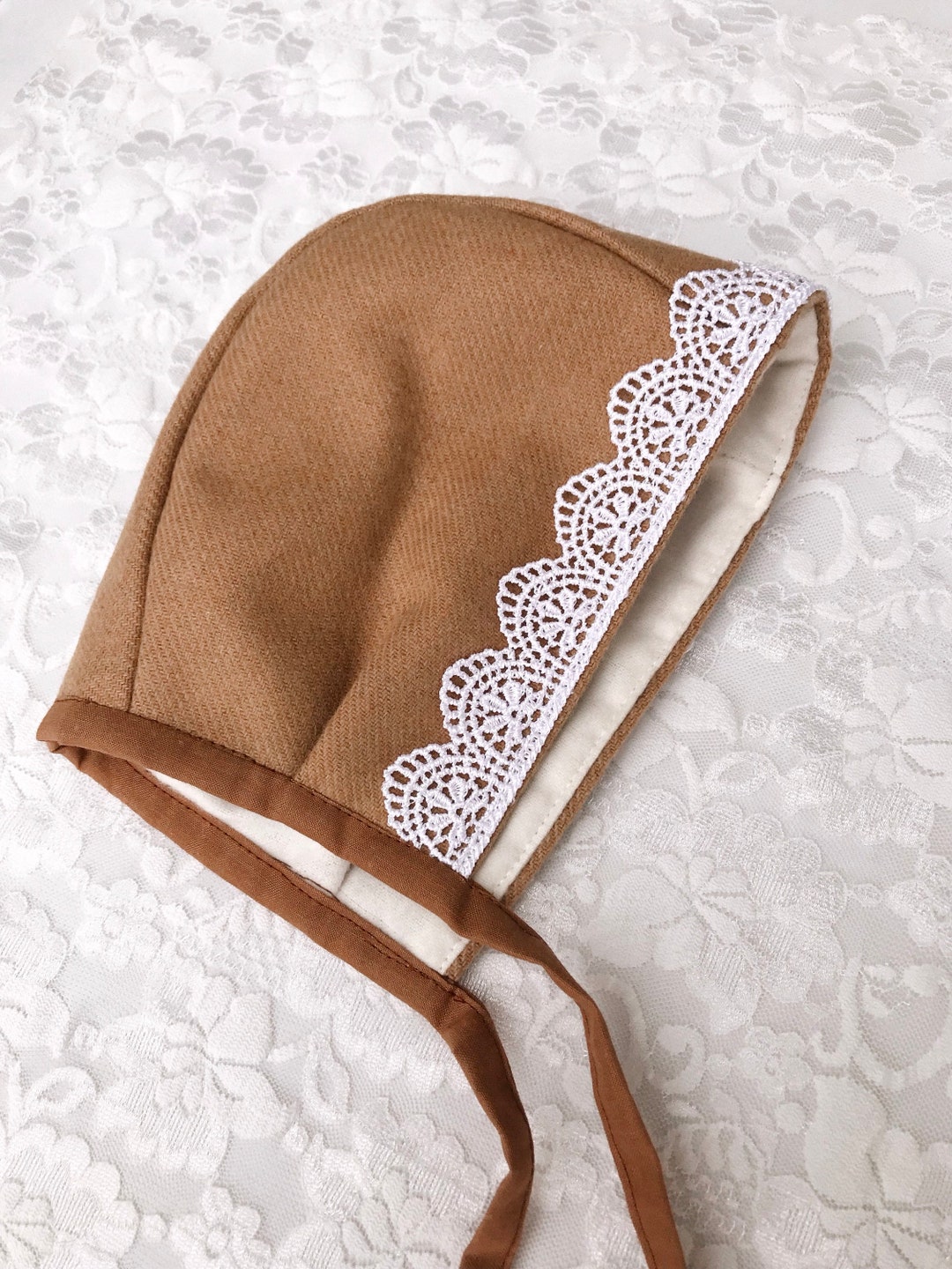 Autumn Brown Bonnet & Light Purple Velvet Bonnet - Etsy