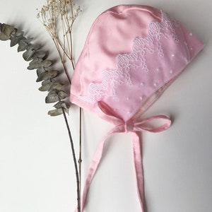 Light Pink Vintage Lace Bonnet - Etsy