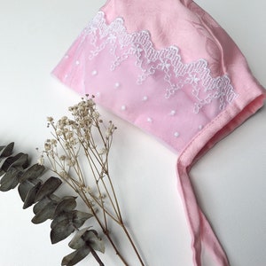 Light Pink Vintage Lace Bonnet - Etsy