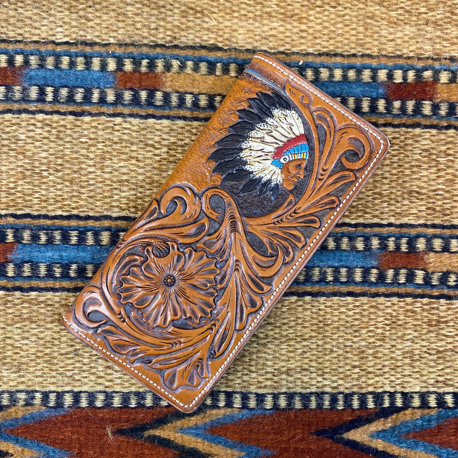 Indian Head Checkbook Genuine Leather Checkbook Cover - Etsy
