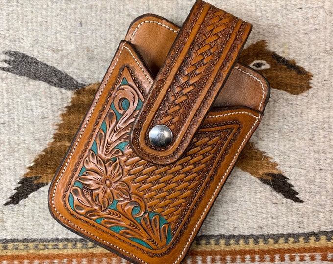 Handmade Leather Smartphone Holster Cell Phone Holster With - Etsy