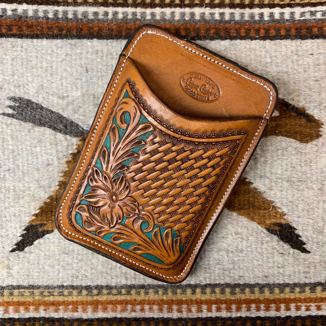 Handmade Leather Smartphone Holster, Cell Phone Holster With Belt Clip ...