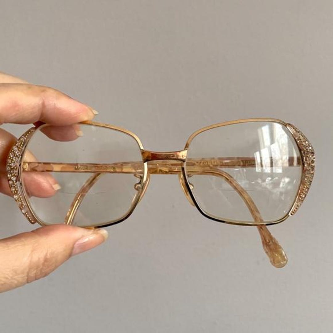 Vintage 70s/80s Small Gold Square Glasses Frames 12K Gold Plate - Etsy