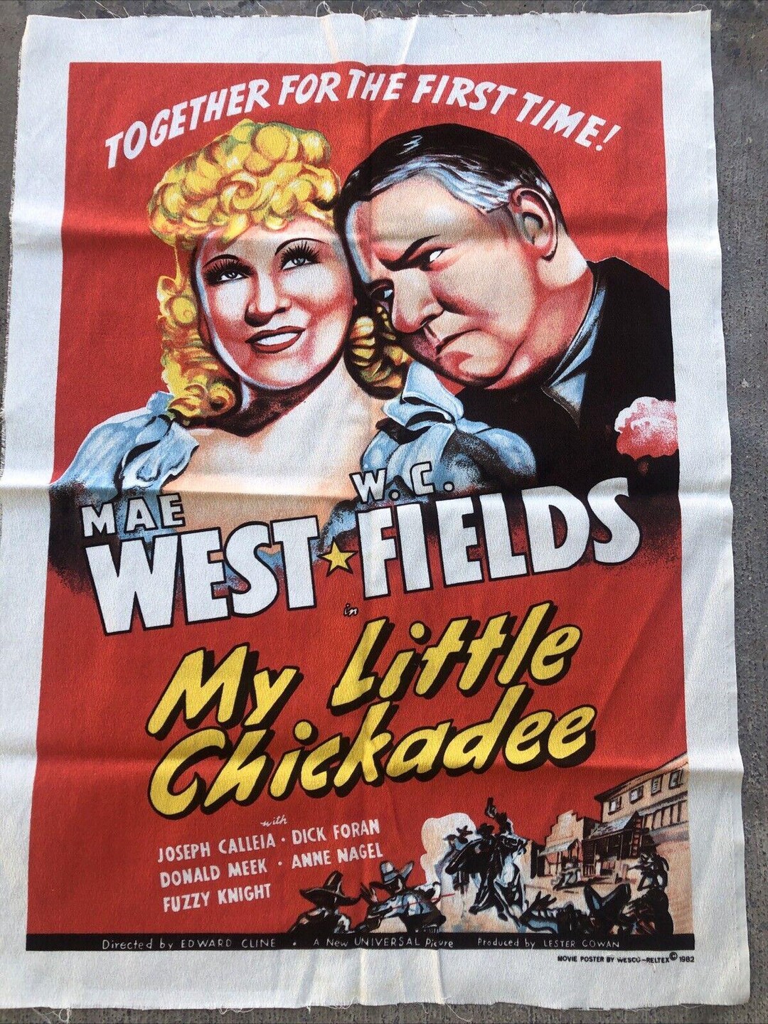 My Little Chickadee Wesco-reltex Material MOVIE POSTER 1982 Fabric ...