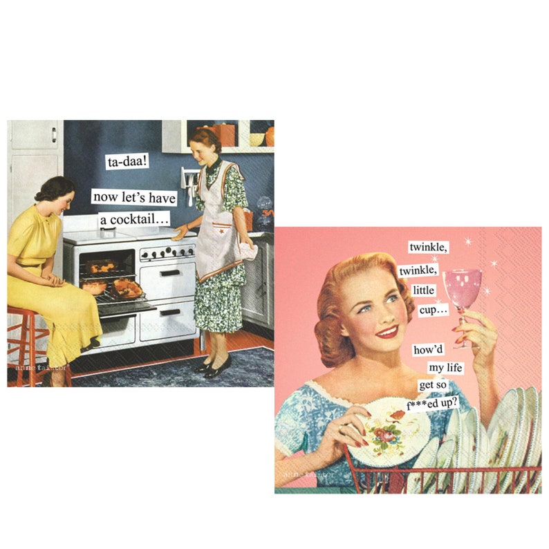 Funny Cocktail Napkins Women Snarky Humor Vintage TA-DAA - Etsy