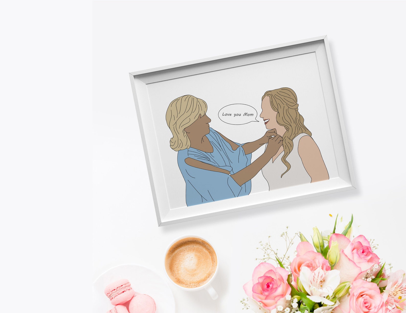 Custom Mother's Day Portrait, Gift for Her, Grandmother, Mother's Day ...
