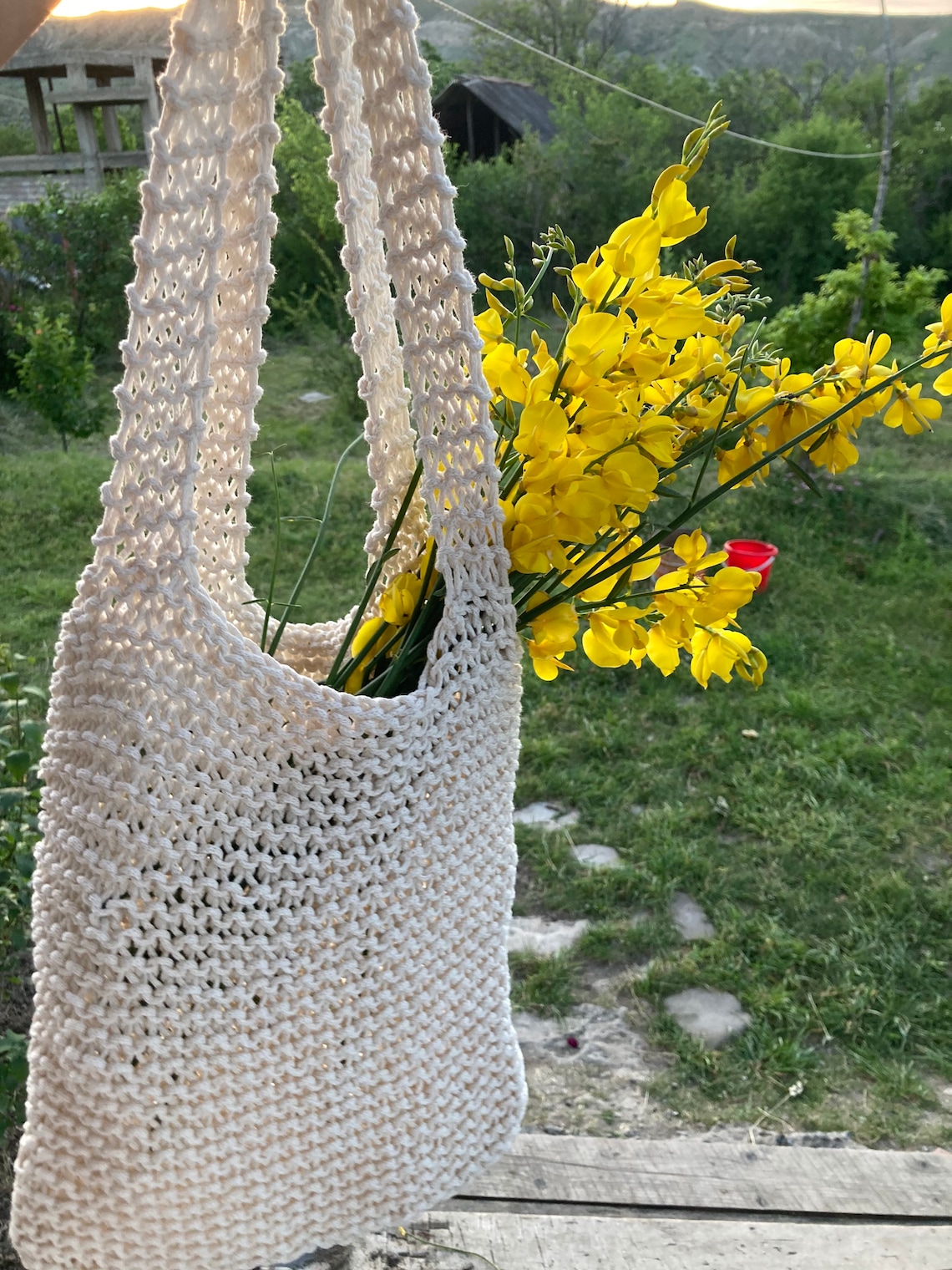 Crochet Market Bag Cotton Crochet Bag Tote Market Bag - Etsy