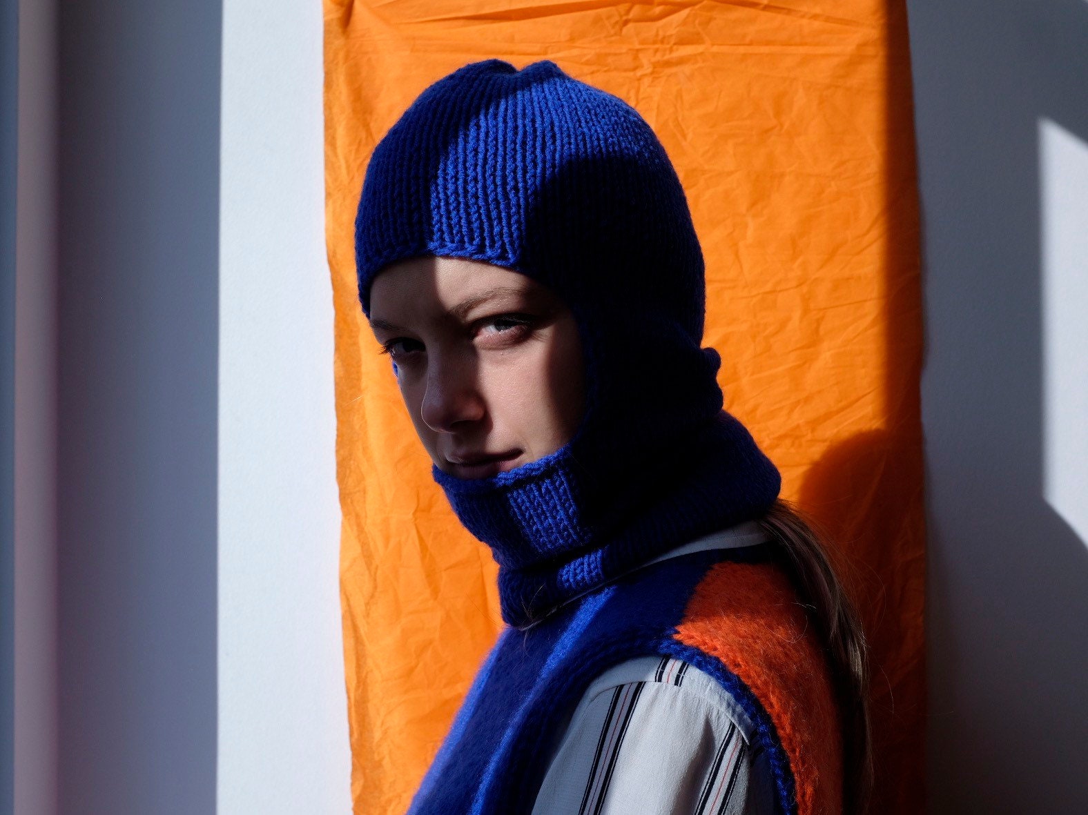 Balaclava hand knitted hat for winter full face shield | Etsy