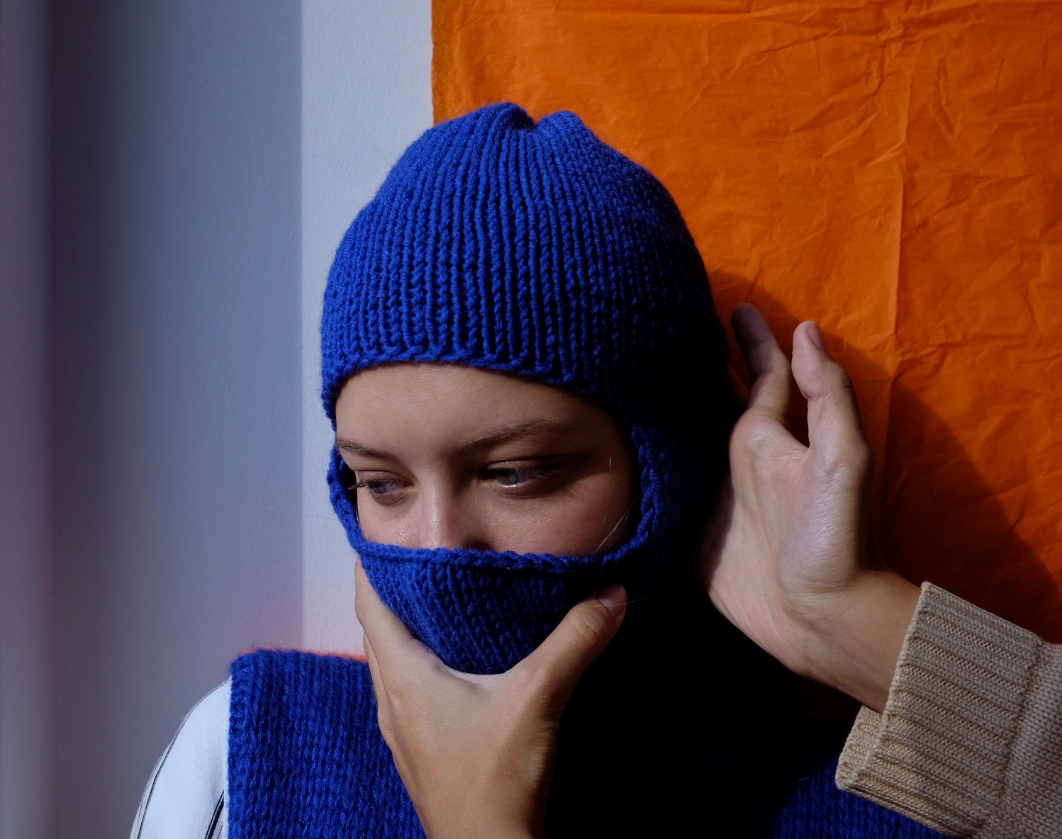 Balaclava hand knitted hat for winter full face shield | Etsy