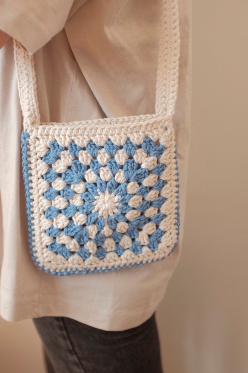 Crossbody Purse Shoulder Bag Small Crochet Bag Square - Etsy