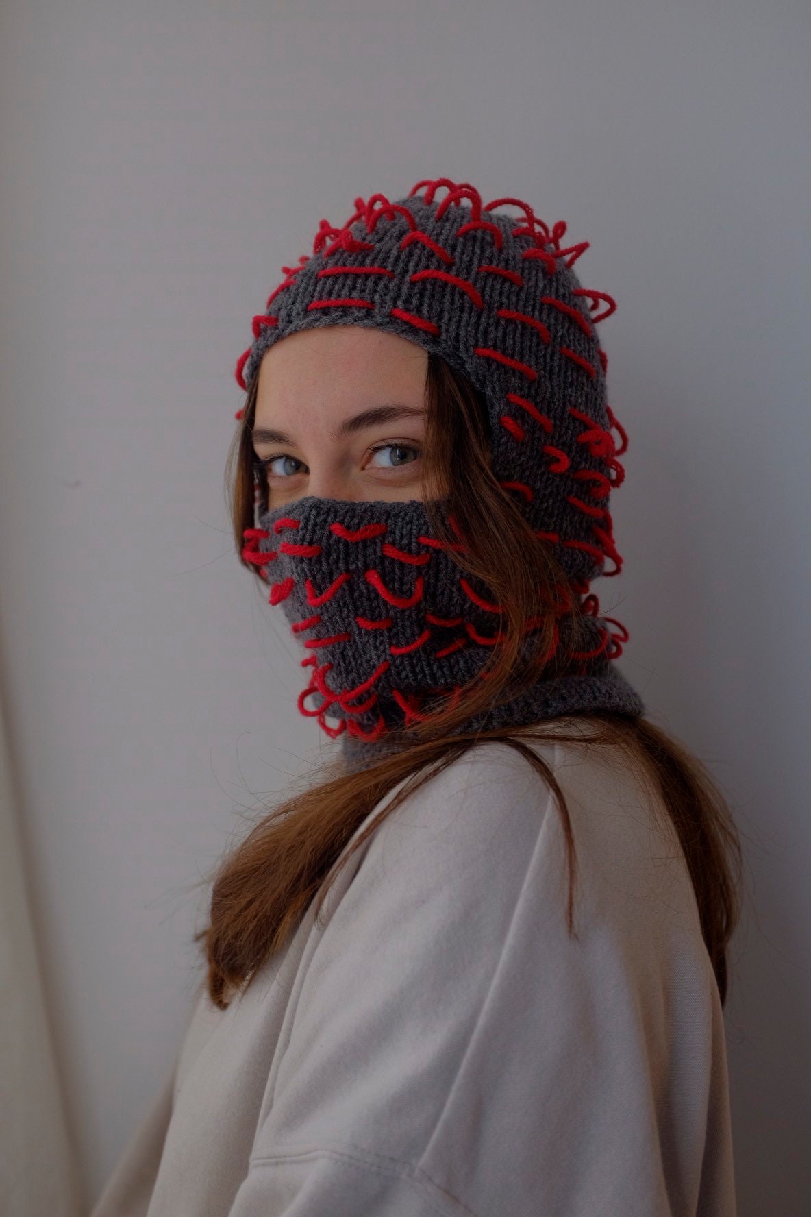Hand Knitted Balaclava Winter Hat Face Mask | Etsy