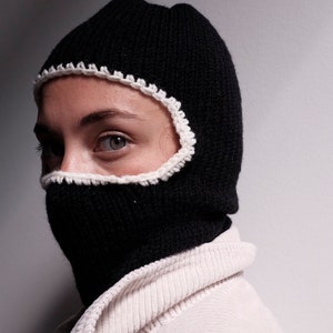Face Mask, Wool Balaclava Hat, Winter Full Face Mask for Women, Ski ...