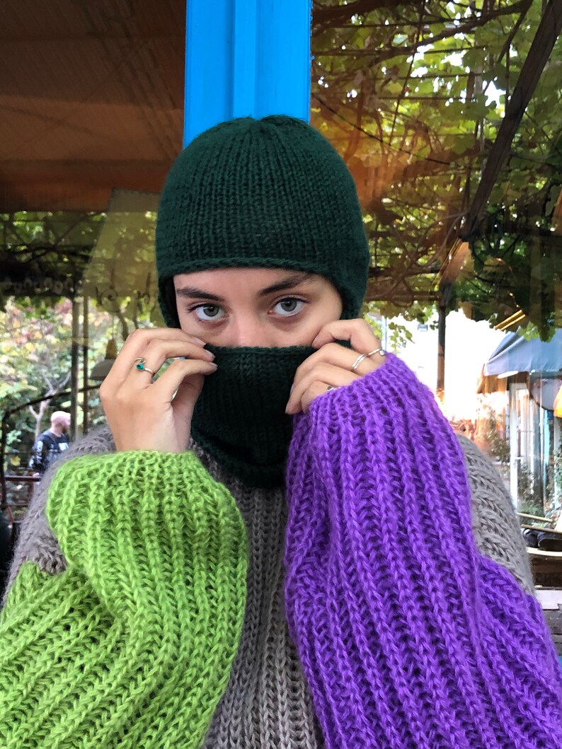 Helmet for hat winter hat full face mask handmade mask | Etsy