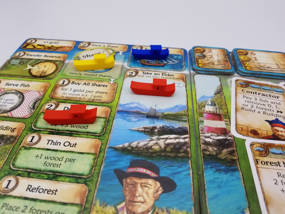 Boat Action Selection Tokens for Nusfjord Board Game - Etsy