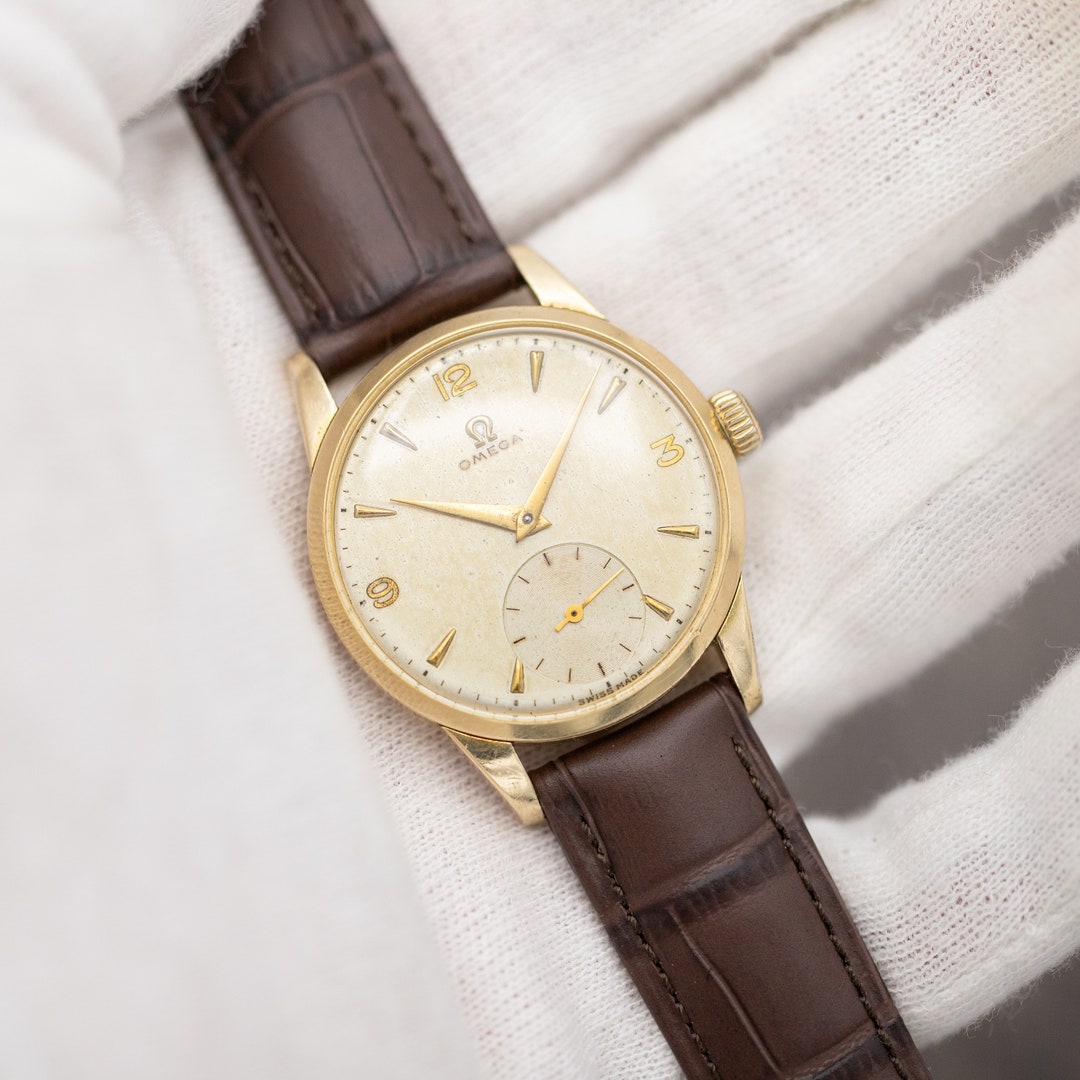 Omega Small Seconds Vintage 1950s Manual Winding Gold Plated - Etsy