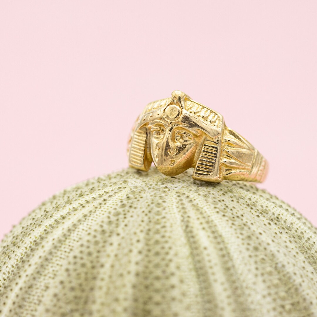 18k Egyptian Pharaoh Ring - King - Monarchs of Ancient Egypt - Vintage ...