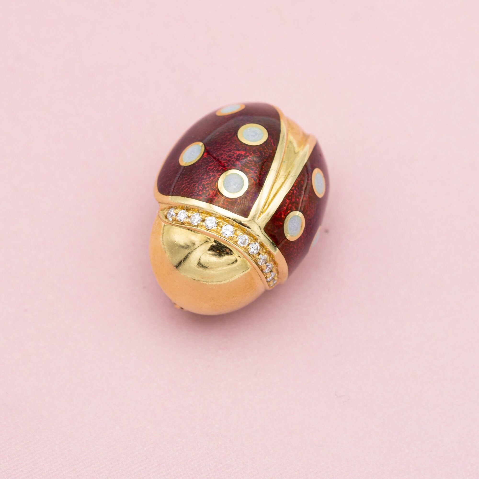 Heavy 18k Ladybug Brooch 18 K Yellow Gold Animal Brooch - Etsy Australia