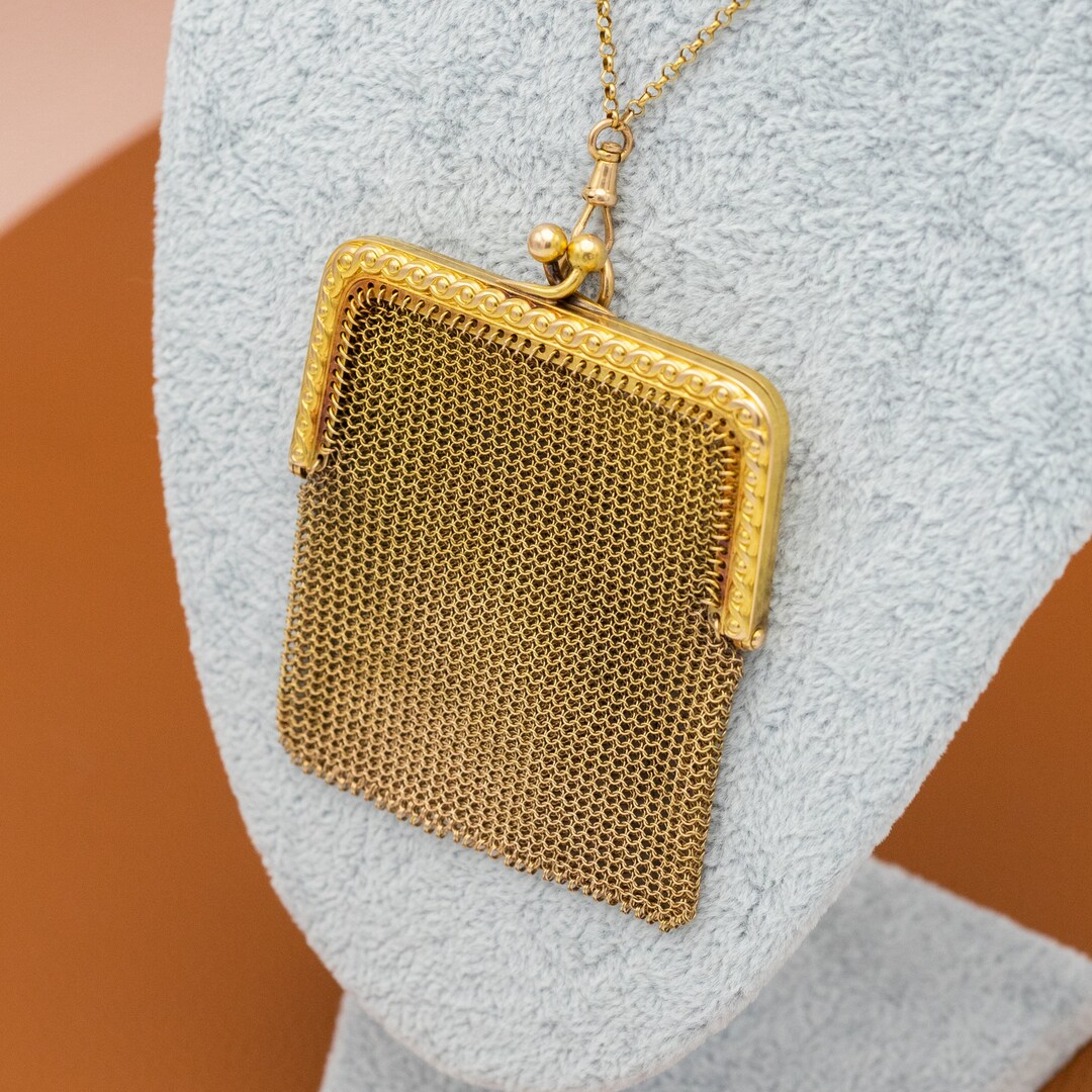 Antique Gold Mesh Purse Glamorous and Rare Purse Coin Purse in 18 Ct ...