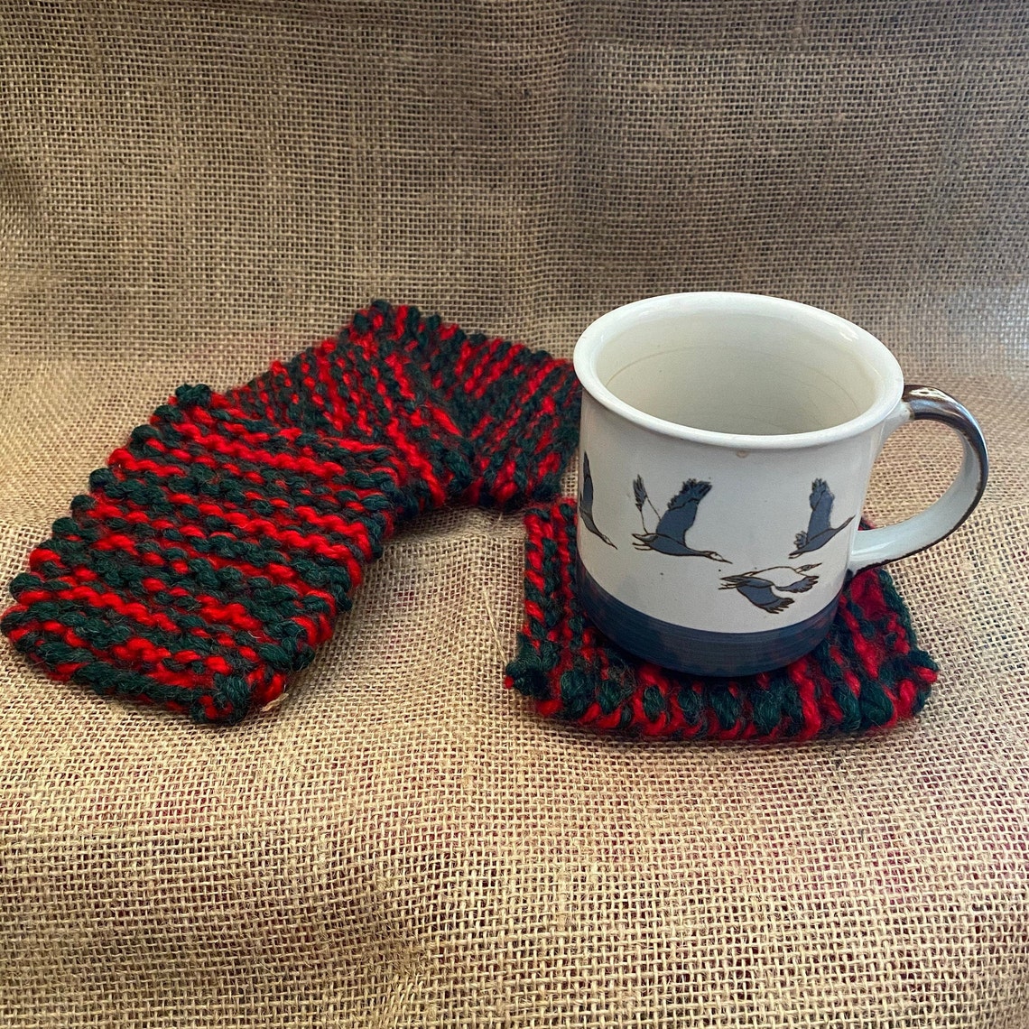 Handmade Knit Mug Rugs / Coasters - Set of 4 - Etsy