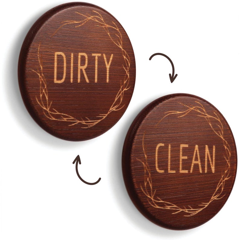 TEYGA Dishwasher Magnet Clean Dirty Signs New Round Design - Etsy