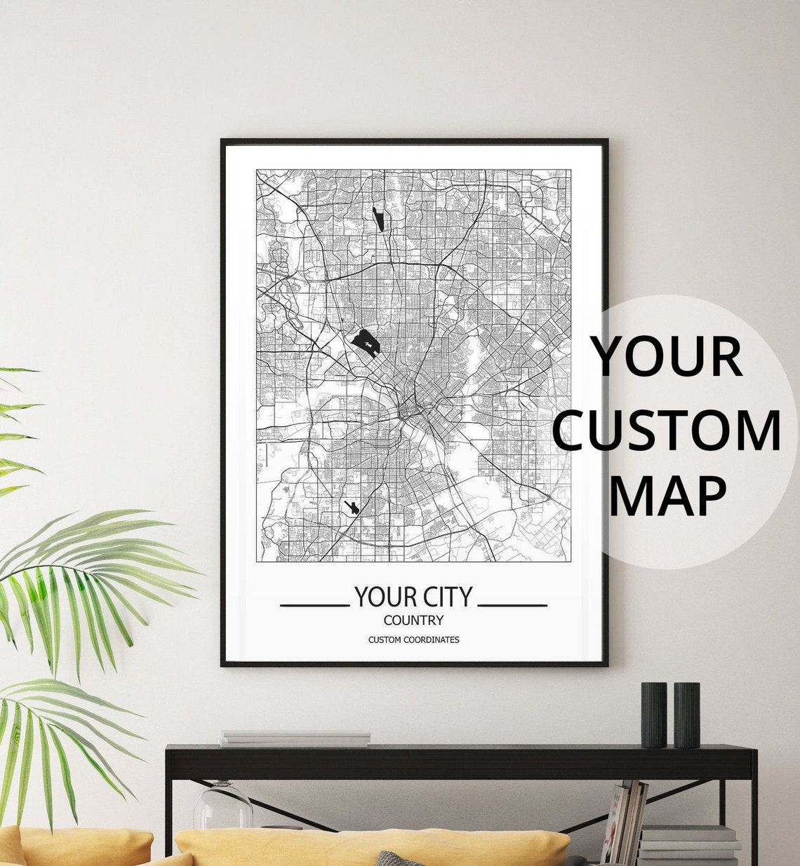 Custom City Map Map Poster Map Print Custom Map Poster - Etsy