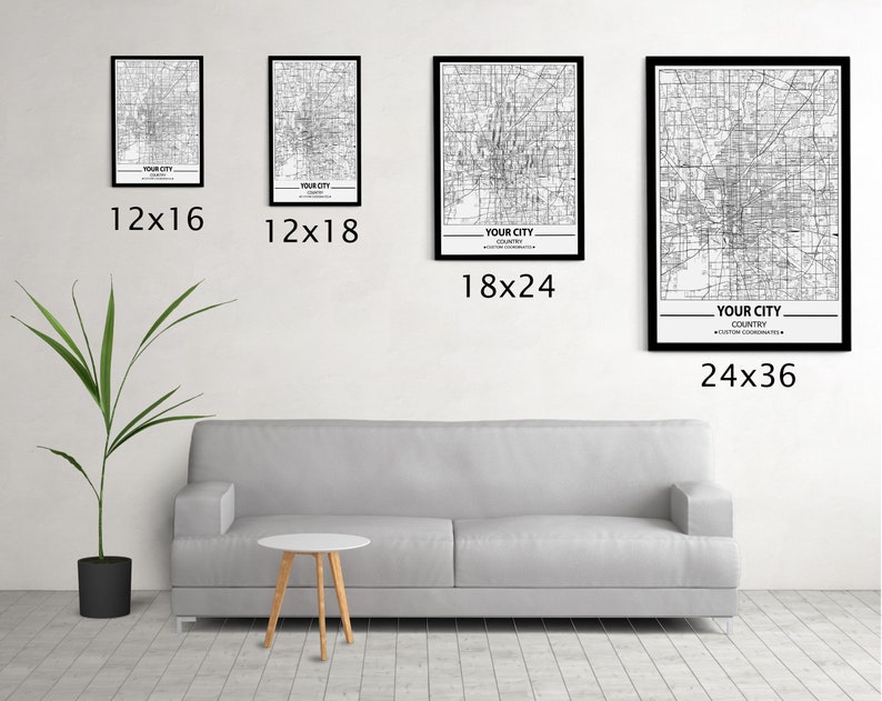 Personalized Map Print Set of Three Map Prints Custom - Etsy