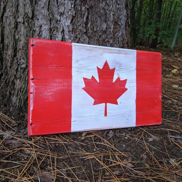 Canadian Rustic Flag - Etsy